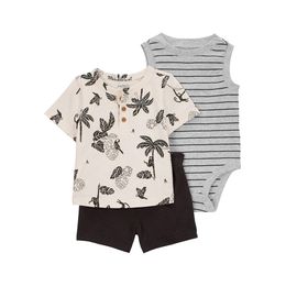 Carter's carter's 3tlg. Outfit in Creme/ Grau/ Schwarz - 40% | Gr&ouml;&szlig;e 68 | Baby-bodys