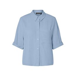Pieces Bluse "Vinsty" in Hellblau - 46% | Gr&ouml;&szlig;e XS | Damen-blusen