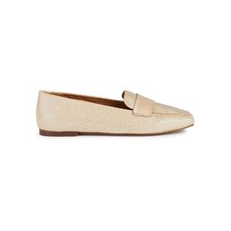 Geox Leder-Slipper "Marsilea" in Beige - 54% | Gr&ouml;&szlig;e 38,5 | Damen-schuhe-halbschuhe
