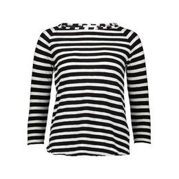 Rich & Royal Rich & Royal Longsleeve in Schwarz/ Wei&szlig; - 66% | Gr&ouml;&szlig;e XS | Damen-tops