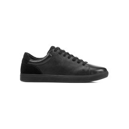 Geox Leder-Sneakers "Avola" in Schwarz - 52% | Gr&ouml;&szlig;e 46 | Herrensneakers