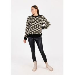 Key Largo Pullover "Inflate" in Beige/ Schwarz - 65% | Gr&ouml;&szlig;e XL | Damen-pullover-cardigans