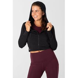 super.natural Sweatjacke "Liquid Flow" in Schwarz - 70% | Gr&ouml;&szlig;e S | Damen-sweatshirts-jacken