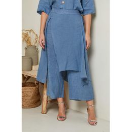 Curvy Lady Leinen-Hose in Blau - 69% | Gr&ouml;&szlig;e 44/46 | Damenhosen