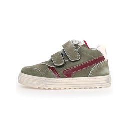 Naturino Leder-Sneakers "Ceonia" in Khaki/ Rot - 61% | Gr&ouml;&szlig;e 31 | Kindersneakers