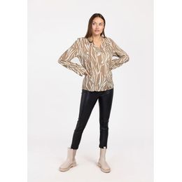 Key Largo Bluse "Tamara" in Beige/ Wei&szlig; - 61% | Gr&ouml;&szlig;e M | Damen-blusen