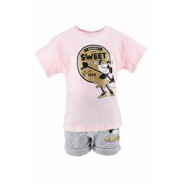 Disney Minnie Mouse 2tlg. Outfit "Minnie" in Rosa/ Grau - 65% | Gr&ouml;&szlig;e 98 | Kinderhosen