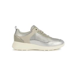 Geox Sneakers "Alleniee" in Silber/ Creme - 54% | Gr&ouml;&szlig;e 37 | Damen-sneakers