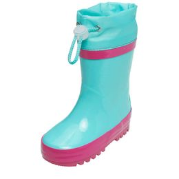Playshoes Gummistiefel in T&uuml;rkis/ Pink - 38% | Gr&ouml;&szlig;e 34/35 | Babygummistiefel