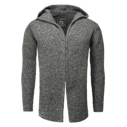 Key Largo Cardigan "Terry" in Dunkelgrau - 60% | Gr&ouml;&szlig;e L | Herren-pullover-cardigans