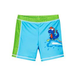 Playshoes Badehose "Dino" in T&uuml;rkis/ Gr&uuml;n - 38% | Gr&ouml;&szlig;e 122/128 | Baby-bademode