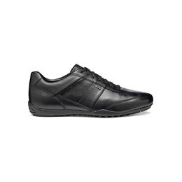 Geox Leder-Sneakers "Wells" in Schwarz - 54% | Gr&ouml;&szlig;e 39 | Herrensneakers