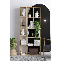 Scandinavia Concept B&uuml;cherregal "Demios" in Eiche - (B)75 x (H)170 x (T)18 cm - 70% | Regale