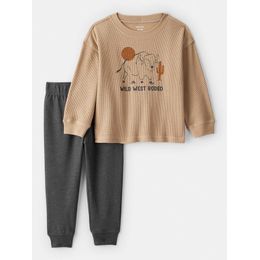 Carter's carter's 2tlg. Outfit in Beige/ Anthrazit - 37% | Gr&ouml;&szlig;e 104 | Kinder-sweatshirts-jacken