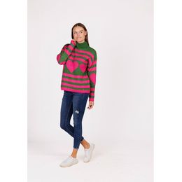 Key Largo Pullover "Dear" in Pink/ Gr&uuml;n - 61% | Gr&ouml;&szlig;e M | Damen-pullover-cardigans