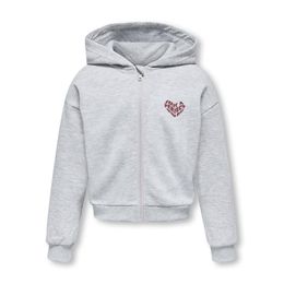 KIDS Only Sweatjacke "Rita" in Grau - 57% | Gr&ouml;&szlig;e 134/140 | Kinder-sweatshirts-jacken