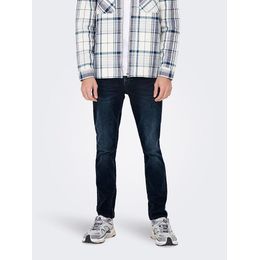 Only & Sons ONLY & SONS Jeans "Loom" - Slim fit - in Dunkeblau - 44% | Gr&ouml;&szlig;e W29/L30 | Herren-plussize