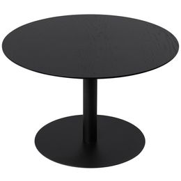 Mid.you Couchtisch, Schwarz, Metall, Holz, Holzwerkstoff, Esche, furniert, rund, rund, 60x38x60 cm, Wohnzimmer, Wohnzimmertische, Couchtische