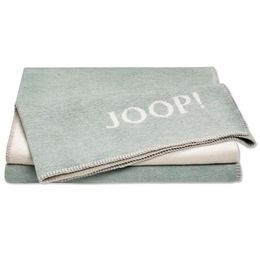 JOOP! Wohndecke Melange Doubleface, Gr&uuml;n, Natur, Textil, Uni, 150x200 cm, Made in Germany, Kettelrand, Double face, Wohntextilien, Decken, Kuscheldecken
