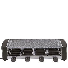 K&uuml;chenprofi K&uuml;chenprofi Raclette-Grill HOT Stone8, Schwarz, Metall, Kunststoff, Stein, 20.5x10.5x48 cm, Temperaturregler, K&uuml;chenger&auml;te, Tischgrills & Fondues, Raclette-Grills