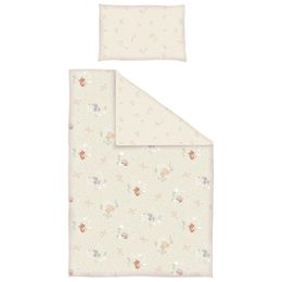 Patinio Kinderbettw&auml;sche, Taupe, Textil, Tier, 100x135 cm, Textiles Vertrauen - Oeko-Tex&reg;, pflegeleicht, atmungsaktiv, hautfreundlich, b&uuml;gelleicht, schadstoffgepr&uuml;ft, weiche und anschmiegsame Oberfl&auml;che, Schlaftextilien, Bettw&auml;sche, Kinderbettw&auml;sche