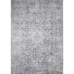 Novel Vintage-Teppich Lago, Grau, Textil, orientalisch, rechteckig, 240x340 cm, AZO-frei, f&uuml;r Fu&szlig;bodenheizung geeignet, feuchtraumgeeignet, waschbar, pflegeleicht, strapazierf&auml;hig, leicht zusammenrollbar, Teppiche & B&ouml;den, Teppiche, Waschbare Teppiche