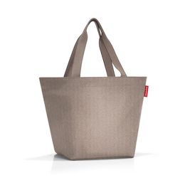 Reisenthel Einkaufstasche Shopper M herringbone mokka, Mokka, Textil, 15 L, 51x30.5x26 cm, gro&szlig;es Hauptfach, Freizeit, Koffer & Taschen, Einkaufstaschen