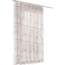 HEINE HOME unisex Dekostore wei&szlig;-taupe, Gr&ouml;&szlig;e 145x270 cm