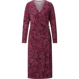 CR&Eacute;ATION L Damen Jerseykleid in Wickeloptik burgund-bordeaux-bedruckt Gr&ouml;&szlig;e 44
