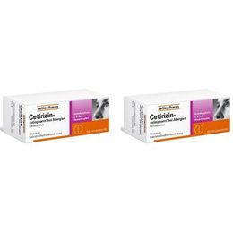 CETIRIZIN-ratiopharm bei Allergien 10 mg Filmtabl. Set (2x 100St) 2 St