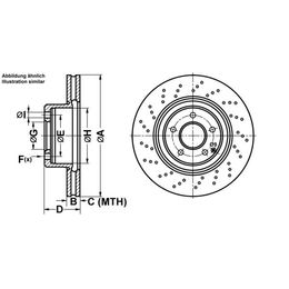ATE Bremsensatz-Vorderachse IJF141AGL7 Bremsensatz, Scheibenbremse vorne rechts links Gelocht/innenbel. 330mm f&uuml;r MAYBACH MERCEDES-BENZ A0064203220 21