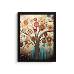 MuchoWow Poster mit Leiste Stilvoller Baum (BxH) | Gr.: 20 x 30 cm