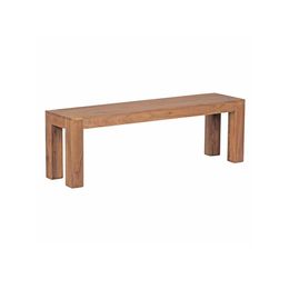 KADIMA DESIGN Sitzbank Akazie | Massivholz, 140x45x35cm, Naturprodukt in Beige | Gr.: 120 x 35 x 45 cm
