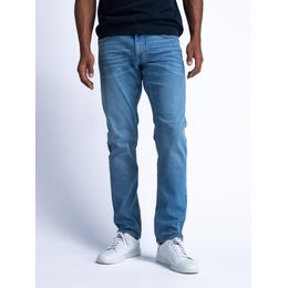 Straight-Jeans PETROL INDUSTRIES "Starling - Straight Denim", Herren, Gr. 32, L&auml;nge 34, blau (light used), Denim/Jeans, Obermaterial: 99% Baumwolle, 1% Elasthan, straight fit, Jeans Straight-Jeans