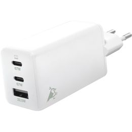 AQIILA USB-Ladeger&auml;t "Chargebird W3 65W (2x USB-C, 1x USB-A)", wei&szlig;, Ladeger&auml;te