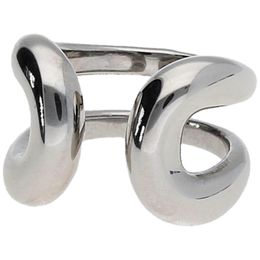 Fingerring Jacques Charrel "topmodern mit offener Ringschiene, Edelstahl" Gr. 58, silber, Fingerringe, Damen, 58, Edelstahl, Fingerring
