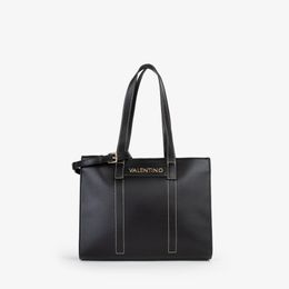 Valentino Handbags VALENTINO BAGS Damen Shopper "AURY RE"schwarz, Lederimitat, Taschen, Damen Umh&auml;ngetasche, Tragetasche, Schultertasche mit Kontrastn&auml;hten