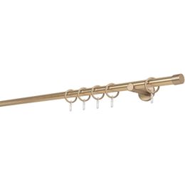 Gardinenstange mydeco "20mm Cap Wandtr&auml;ger 6,5 cm", grau (messingfarben), L:170cm, Gardinenstangen