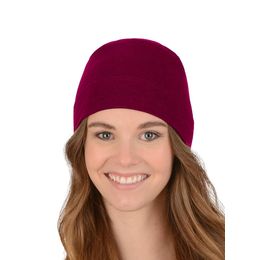 Strickm&uuml;tze TRIGEMA "TRIGEMA Soft-Cap", Damen, Gr. 900, rot (chianti, melange), Baumwollmischung, M&uuml;tzen Strickm&uuml;tze