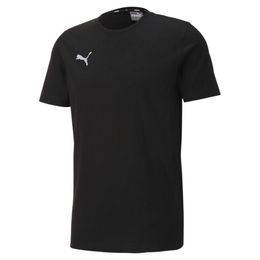 Trainingsshirt Puma "TEAMGOAL 23 CASUALS TEE", Herren, Gr. M, schwarz (Puma schwarz), Jersey, Obermaterial: 100% Baumwolle, unifarben, slim fit normal, Rundhals, Shirts, Slim fit Passform, Kurzarmdesign, Rundhalsausschnitt