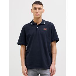 Jack & Jones Poloshirt JACK & JONES "JJHUDSON POLO SS", Herren, Gr. XS, blau (sky captain), Jersey, Obermaterial: 100% Baumwolle, unifarben, regular fit, Shirts