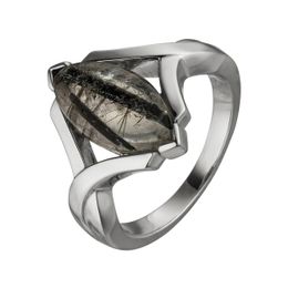 Fingerring Jobo Gr. 50, silber (silber 925), Fingerringe, Damen, 50, Silber 925 (Sterlingsilber), Fingerring, 925 Silber mit Turmalinquarz