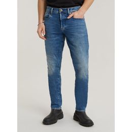 G-Star Raw Regular-fit-Jeans G-STAR "3301 Regular Tapered Jeans", Damen, Gr. 28, L&auml;nge 32, worn in azure, Obermaterial: 25% Baumwolle, 2% Elasthan, Jeans