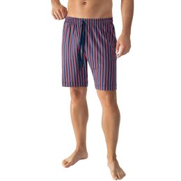 Pyjamashorts Mey "Graphic Stripes", Herren, Gr. XL, N-Gr, rot (true rot), Interlock, Obermaterial: 100% Baumwolle, kniefrei, Hosen, Interlock-Jersey