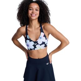 Roxy Damen Sporttop "Heart Into It Pt", Gr. Manthrazit im fleur real, Obermaterial: 75% recyceltem Microfaser, 25% Elasthan;, Tops