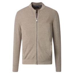 Strickjacke Casamoda "Casamoda Strickjacke uni", Herren, Gr. 6XL, beige, 100% Baumwolle, Strickjacken Strickjacke