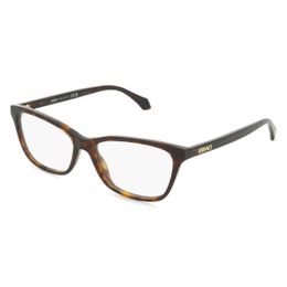 Versace VE3375 Brille Damen | Fassung: Vollrand, Cat Eye, Havanna Dunkel