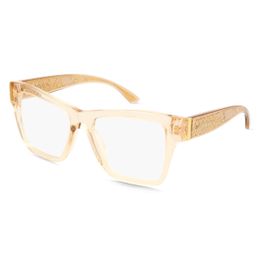 Dolce & Gabbana Dolce&Gabbana DG3411 Brille Damen | Fassung: Vollrand, Quadratisch, Beige Transparent