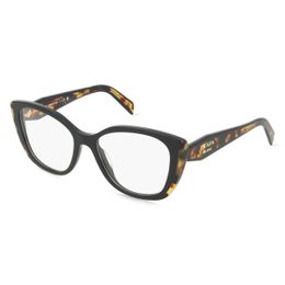 Prada PRB04V Brille Damen | Fassung: Vollrand, Cat Eye, Schwarz Braun