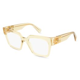 Miu Miu MU04UV Brille Damen | Fassung: Vollrand, Quadratisch, Beige Transparent